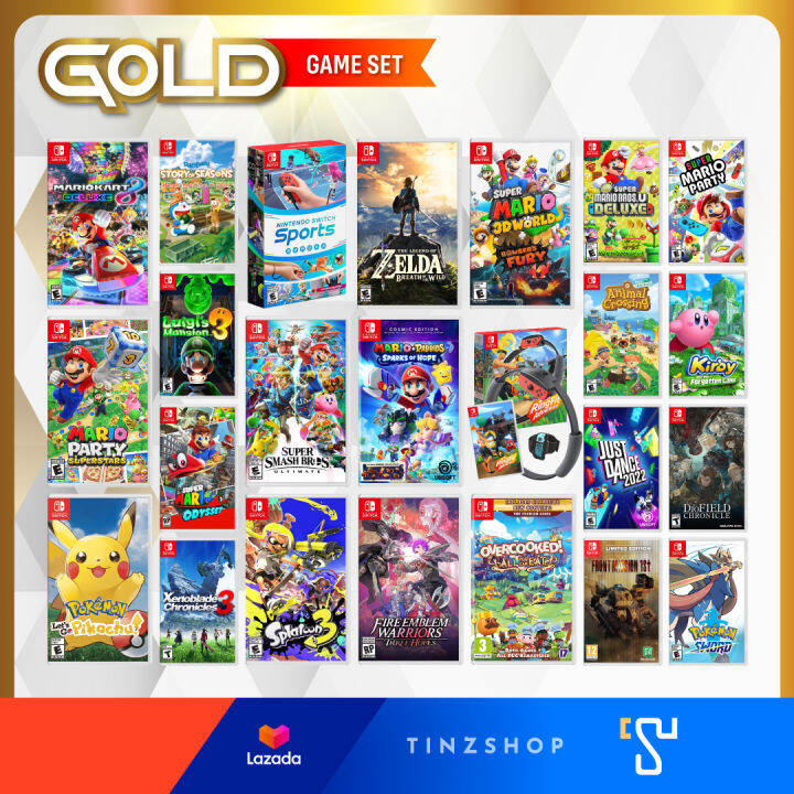 Gold Game Set : Nintendo Switch Game The Best Seller 2022 แผ่นเกม นินเ ...