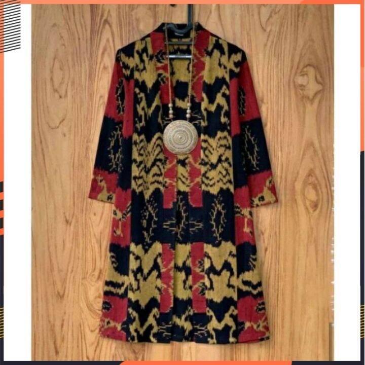 Pakaian Etnik Modern Baju Outher Tenun Hansa Cardigan Tenun Outher ...