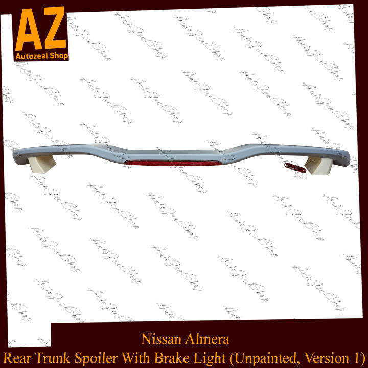 Nissan Almera Rear Trunk Spoiler w/ Brake Light (Unpainted) | Lazada PH
