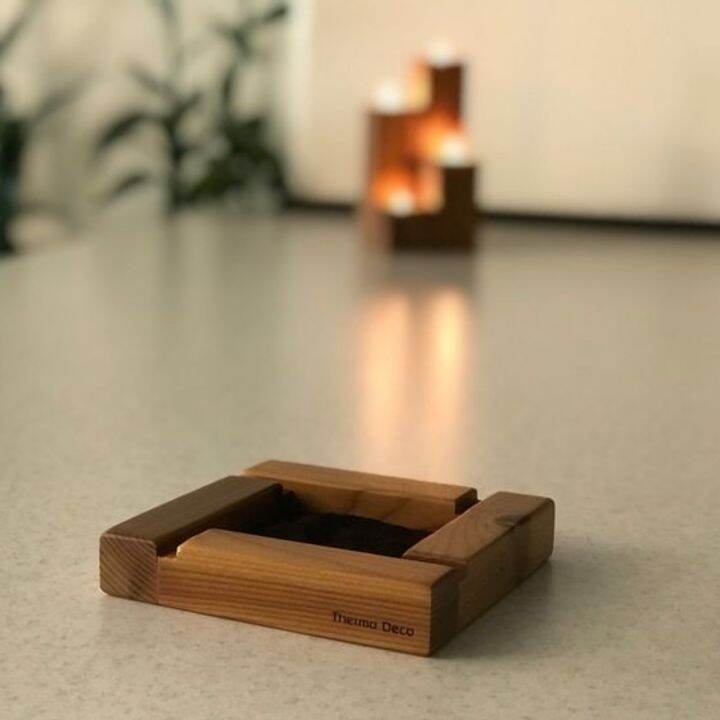 Asbak Dari Kayu Jati Solid/Tempat Abu Rokok Ukuran 12cm x 12cm | Lazada ...