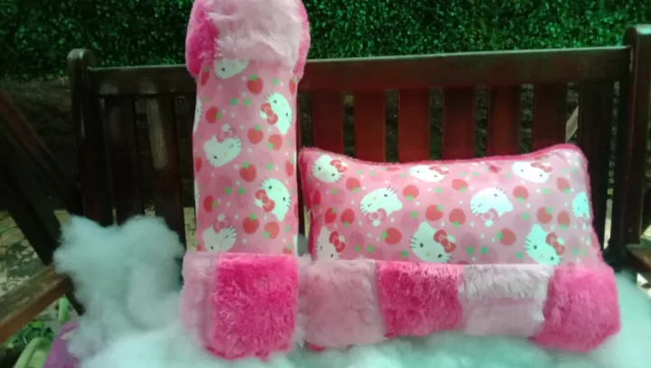 1 SET BANTAL DAN GULING BULU RASFUR KARAKTER ISI SILICON DACRON/BANTAL ...