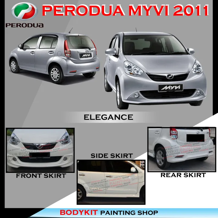 PERODUA MYVI LAGI BEST 2011-2014 ELEGANCE STYLE FULLSET SKIRTING (FRONT ...
