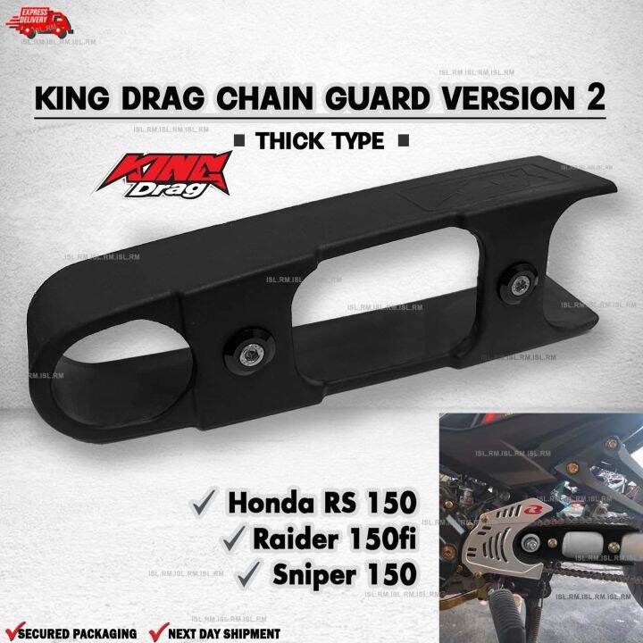 Chain Guard King Drag Version 2 MATTE BLACK brand Plug and play Yamaha ...