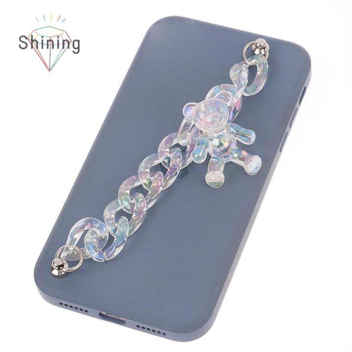 OPBWQH Handmade Phone Case Decor Gift for Women Phone Strap Transparent ...