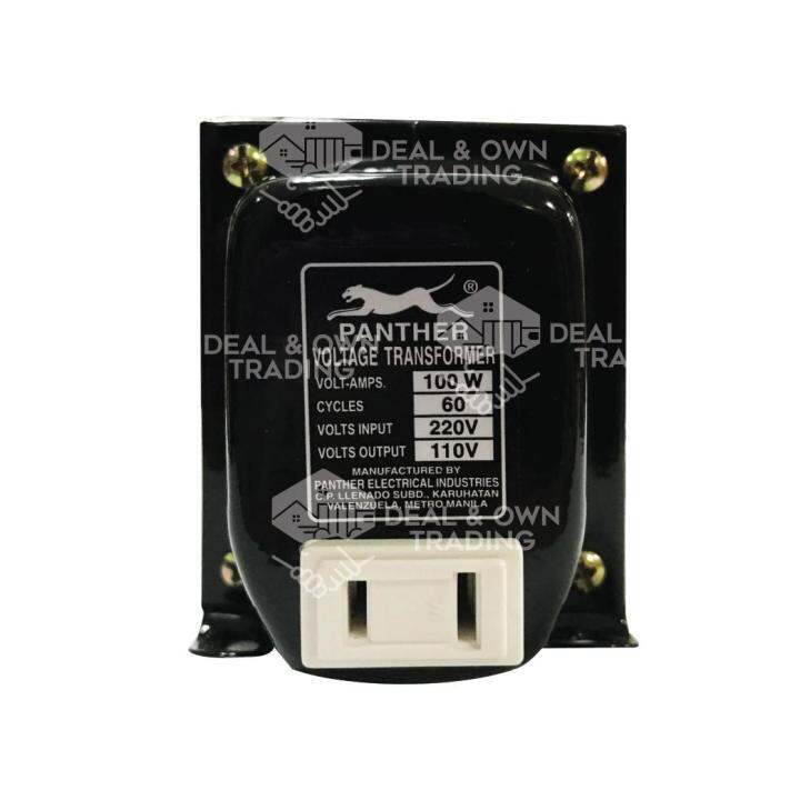 Panther 100w-110v Step-down Transformer 100 Watts Input 220VAC Output 110VAC Single Phase Auto ...