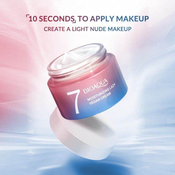 BIOAQUA Moisturizing Lazy Vegan Cream 50g Face Base Makeup Whitening ...
