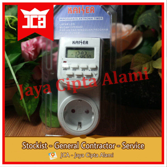 timer digital lampu aquarium stop kontak listrik otomatis batt charge ...