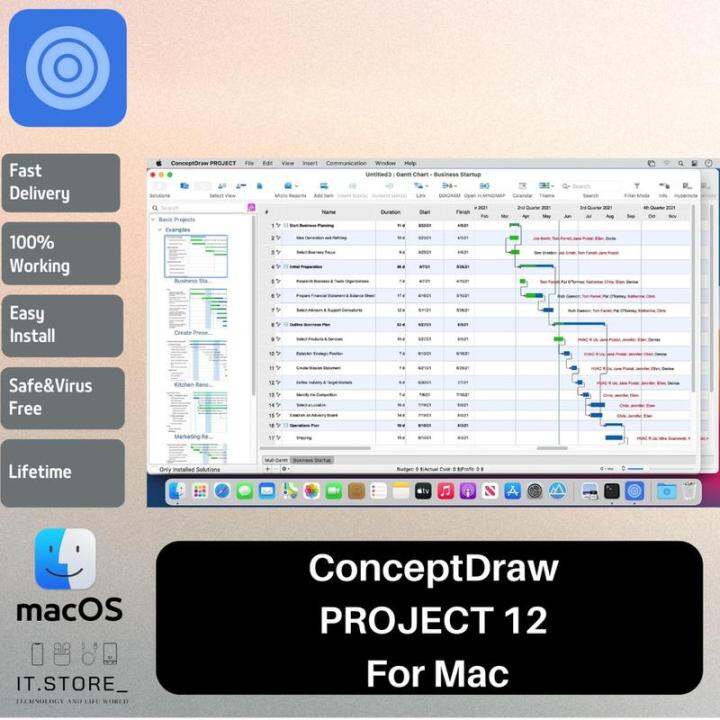 【MAC】ConceptDraw PROJECT 12 Lifetime for Intel and M1 Chip Apple Silicone MacOs/Macbook/Mac ...
