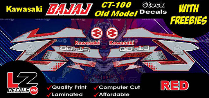 Kawasaki Bajaj Old CT-100 Stock Decals / Stickers with Freebies | Lazada PH