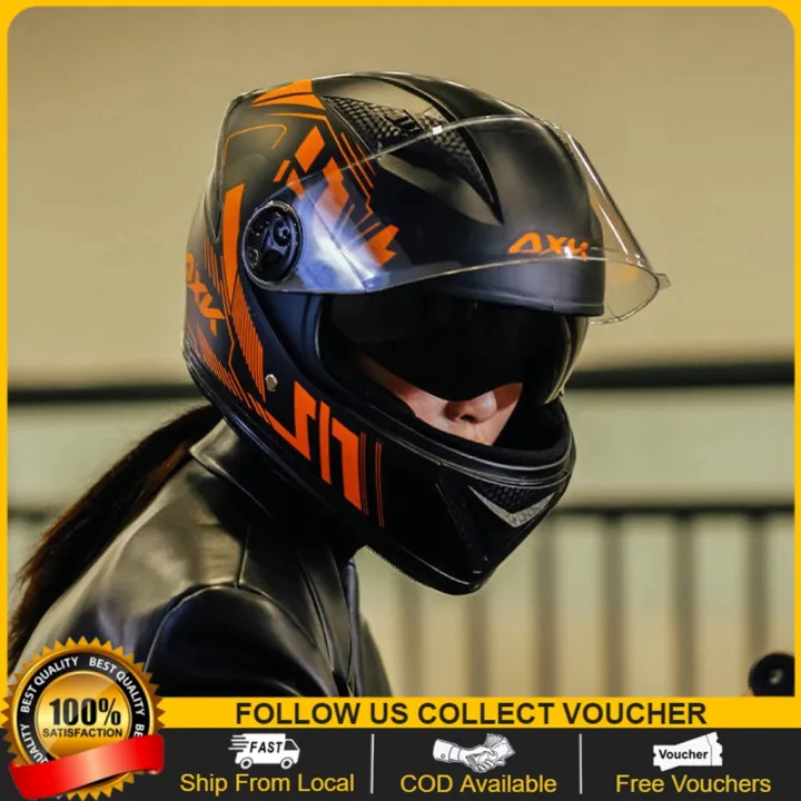 Anak Couple Full Face Helmet for Motorcycle Dual Visor Motor for Women ...