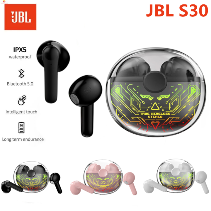 【บางกอกสปอต】หูฟังบลูทูธ JBL_หูฟังบลูทูธไร้สาย หูฟัง หูฟังไร้สาย เสียงเบสแน่น TWS S30 true ...