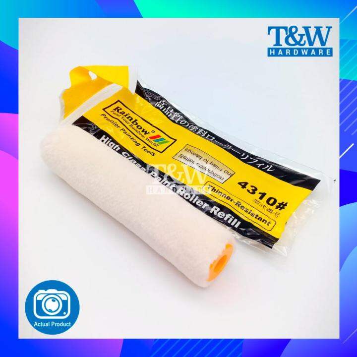 RAINBOW 4" High Class Paint Roller Refill 4310# Thinner Resistant ...