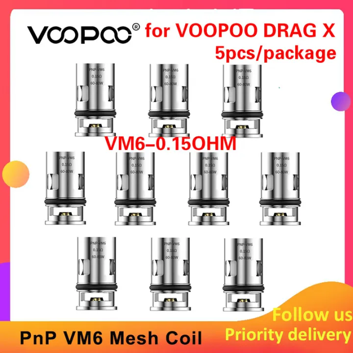 Ready Stock 5pcs Replacement PnP VM6 Mesh Coil Head Mesh 0.15ohm Coil ...
