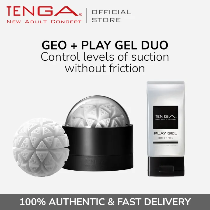 TENGA GEO Glacier + Play Gel Direct Feel [Reusable Male Masturbator ...