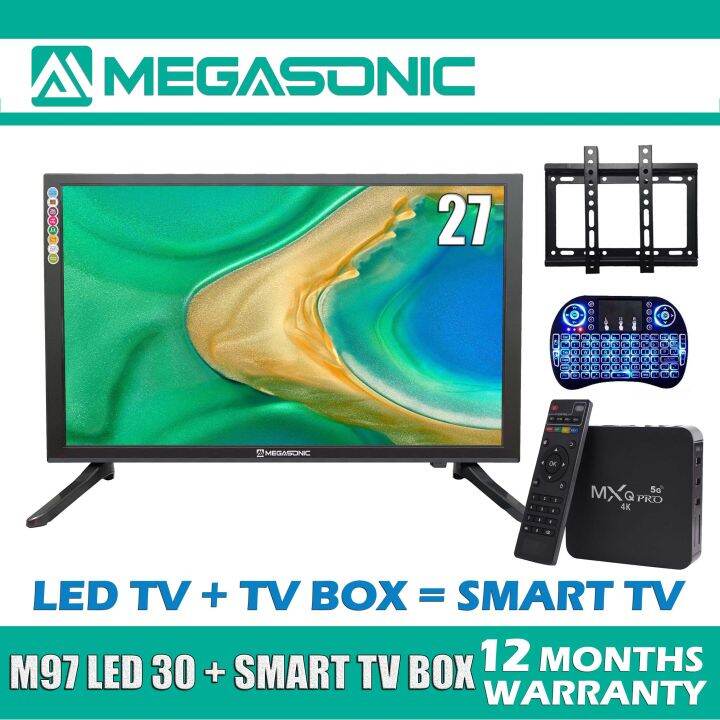 MEGASONIC M97-LED30 TV and KEYBOARD With Free Wall cket 27 inch Screen ...