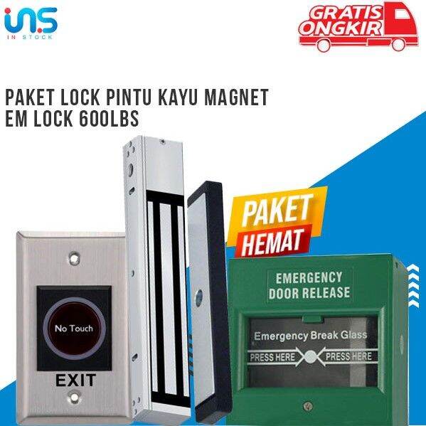 Paket Lengkap Aksesoris Akses Kontrol Pintu Kayu Dan Aluminium EMLOCK | Lazada Indonesia