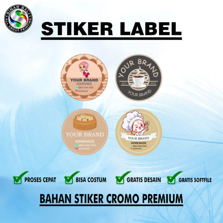 STIKER STICKER STIKER LABEL STICKER LABEL CUSTOM LABEL MAKANAN | Lazada ...