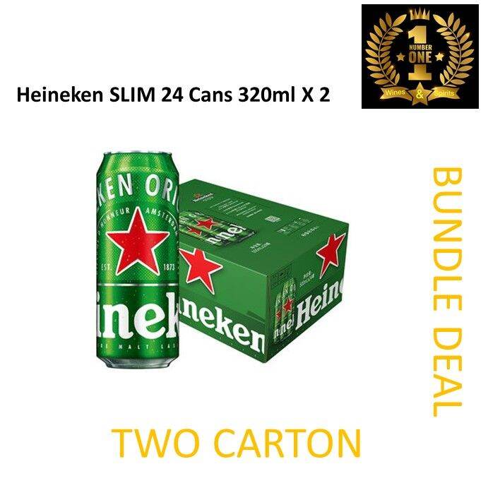 Heineken SLIM Beer 24 Cans 320ml X 2 (Bundle Deal) | Lazada Singapore