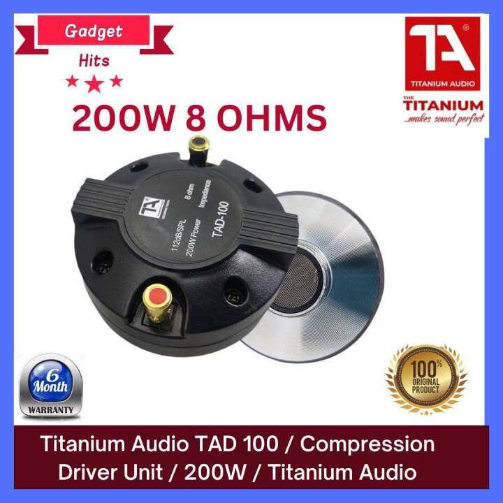 Titanium Audio TAD 100 / Compression Driver Unit / 200W / Titanium ... Titanium Audio TAD 100 / Compression Driver Unit / 200W / Titanium ...