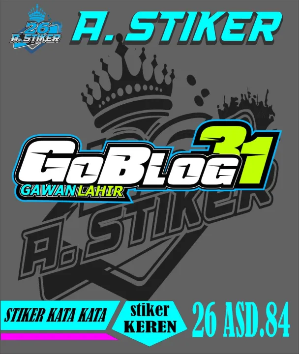 stiker tulisan keren stiker racing stiker kata kata stiker hologram ...