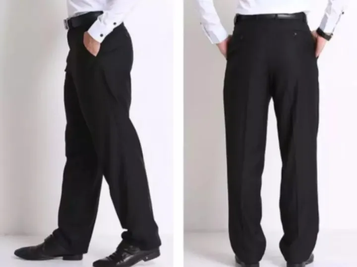 Plain Black Slacks Men Casual/Formal/School Uniform Pants MAKAPAL ...