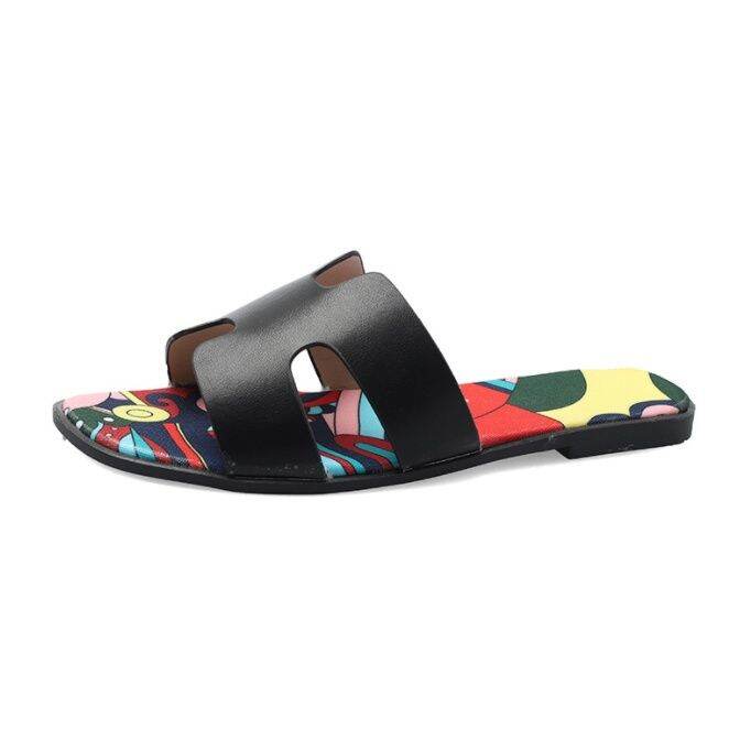 JYs. Ladies H Leather Colored Slides #SS95 (Standard) | Lazada PH