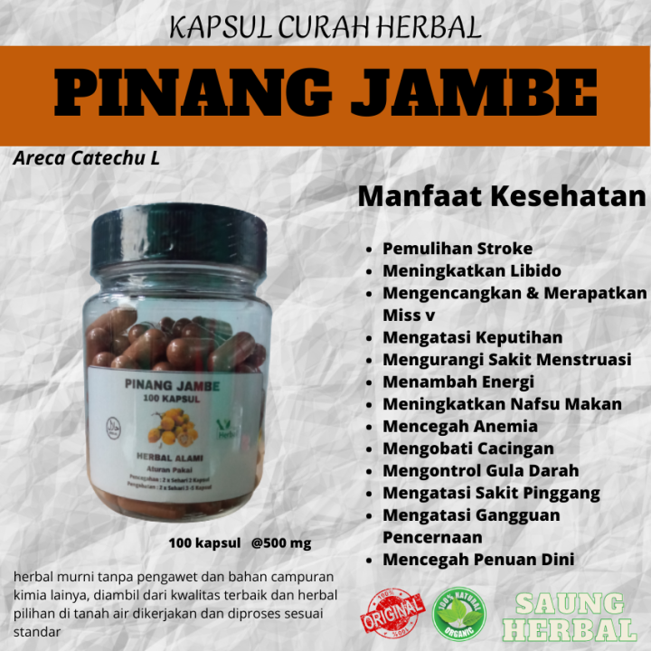 BUAH PINANG Kapsul Herbal Kemasan Hemat - isi 100 pcs | Lazada Indonesia