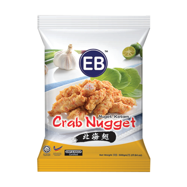 Nugget Kepiting 500 gr Hallal Makanan Seafood EB Crab Nugget Frozen ...