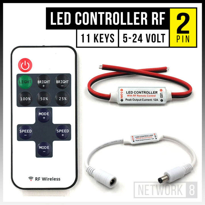 CONTROLLER LED STRIP REMOTE RF DIMMER KEDIP PENGEDIP STROBO PESAWAT 5 ...