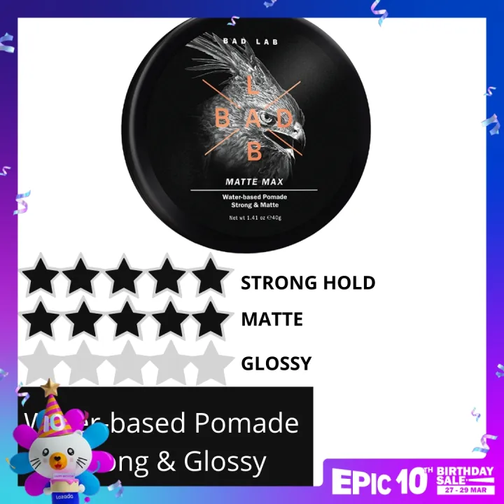 BadLab Matte Max Water-based Pomade Strong & Matte Finish Men Hair ...