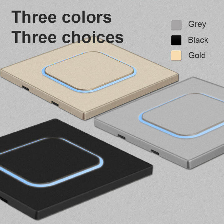 KAMANNI Acrylic Frosted Ultra-thin Switch Socket Panel LED Wall Switch ...