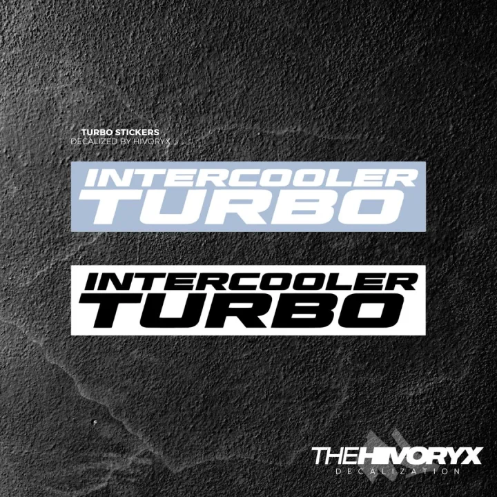 「INTERCOOLER TURBO」CAR DECAL AUTOMOTIVE DIE-CUT VINYL STICKER – HIVORYX ...