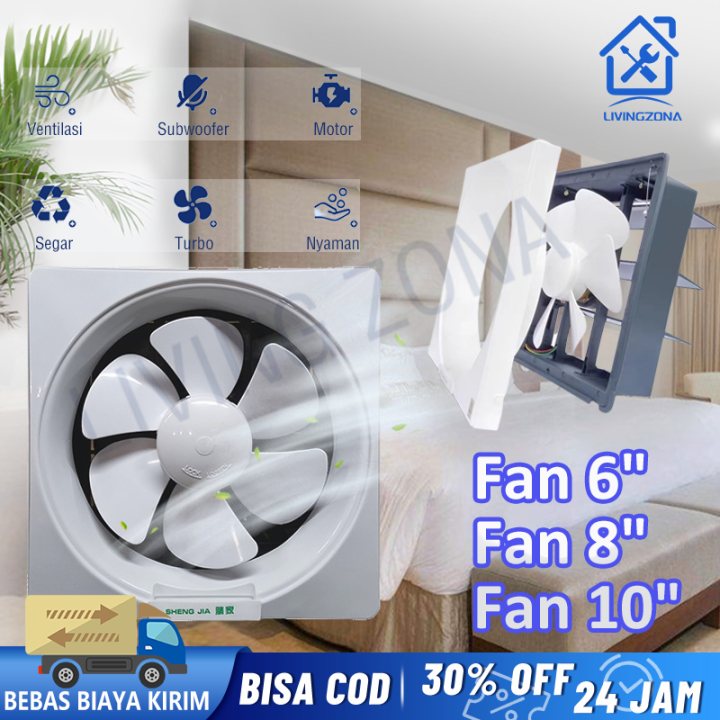 Exhaust Fan Dinding Kipas Angin Hexos 6inch 8inch 10inch Pembuangan ...