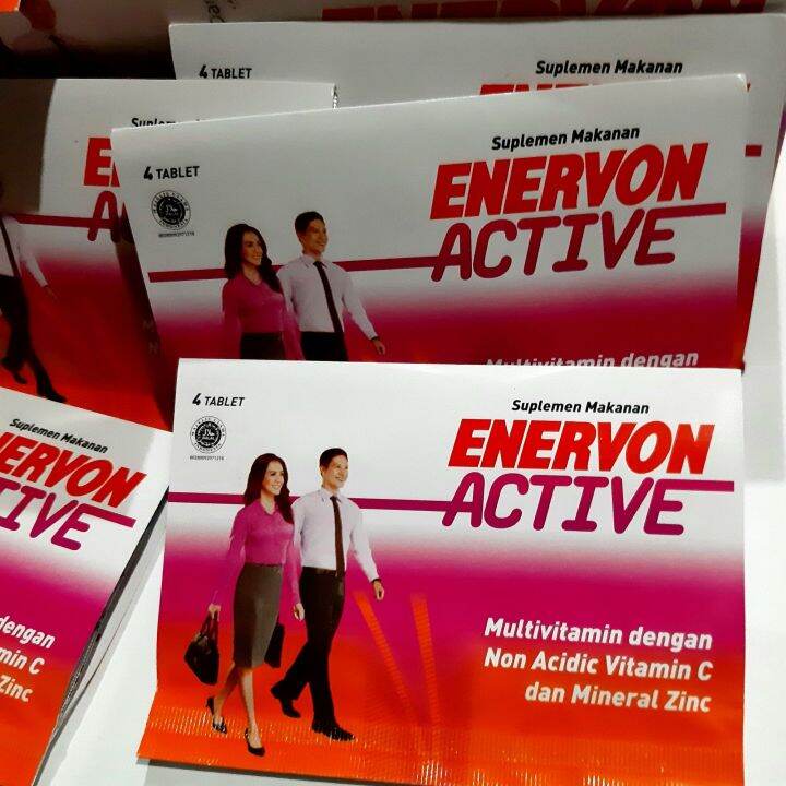 Enervon Active Multivitamin Mineral Zinc Strip isi 4 Tablet | Lazada ...