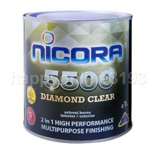1L NICORA 5500 DIAMOND CLEAR GLOSSY Finish Solvent B. Paint | TopCoat ...