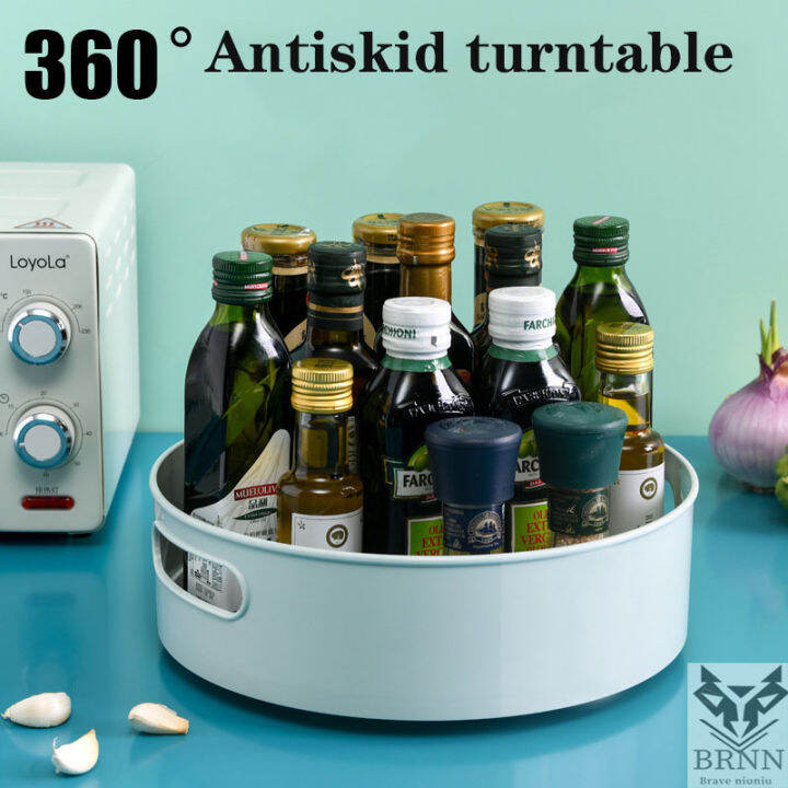360° Rotating Storage Container Multifunction Turntable Rack Anti-slip ...