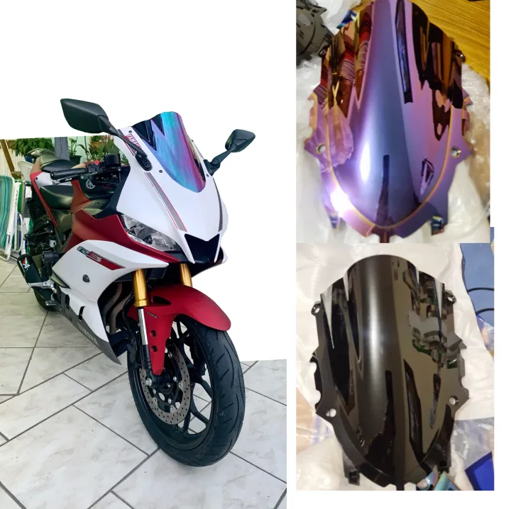 REYGEAK 2022 YZFR3 For Motorcycle YAMAHA R3 v2 Windshield visor YZF R 3 ...