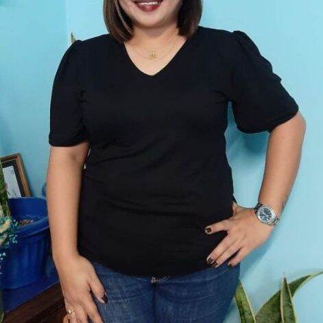 Puffed Sleeves Plussize Blouse | Lazada PH