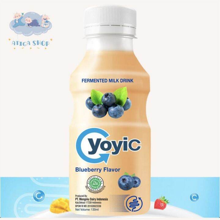 Yoyic susu fermentasi Rasa Original Blueberry Orange 130ml isi 12 | Lazada Indonesia