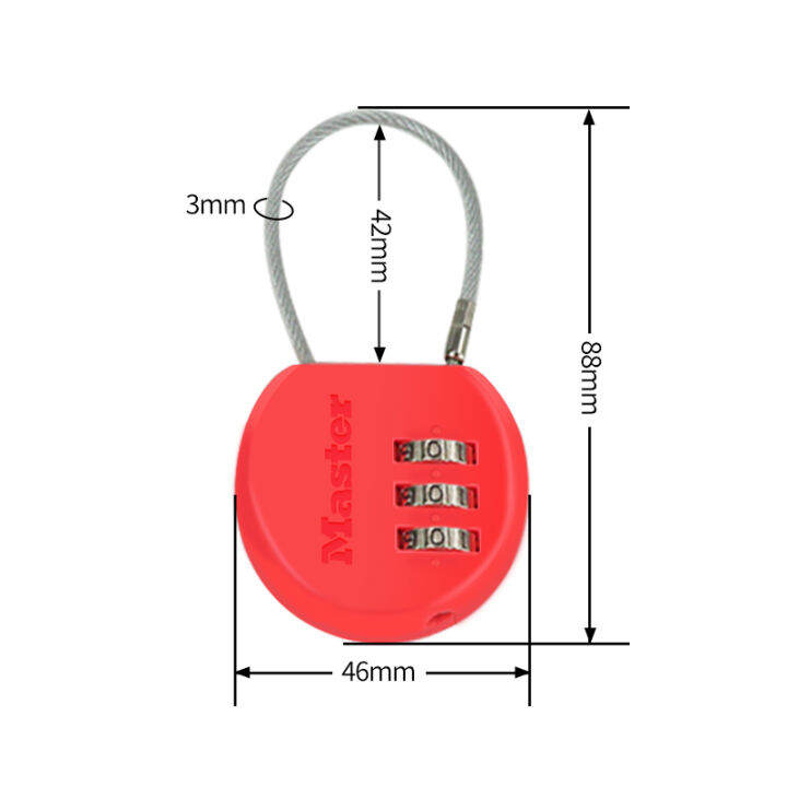 Master code lock small padlock gym locker lock wire lock U-shaped anti ...