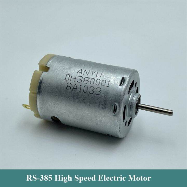 RS-385 Micro Carbon High Speed Motor DC 6V-24V 22500RPM Hair Dryer Hot ...