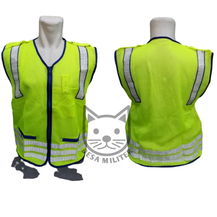 Rompi Safety Hijau Stabilo - Rompi Proyek - Rompi Touring - Rompi ...