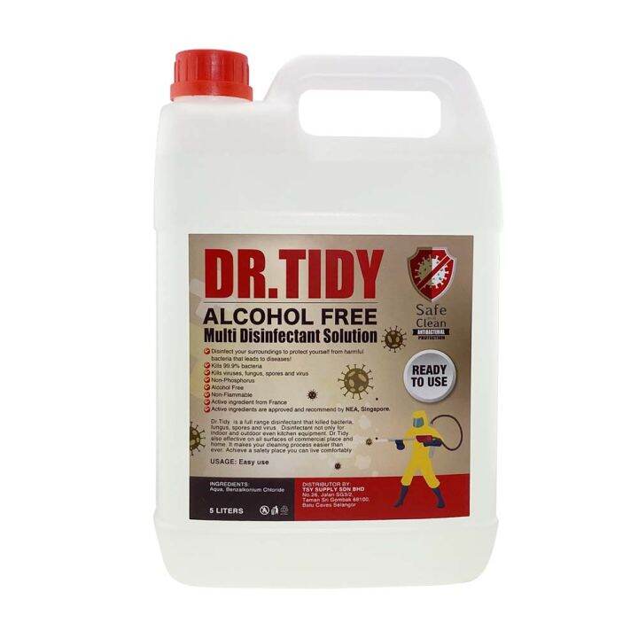 [Non-Alcohol 5 Litre] Dr.Tidy Surface Disinfectant Fluid 5000ml ...
