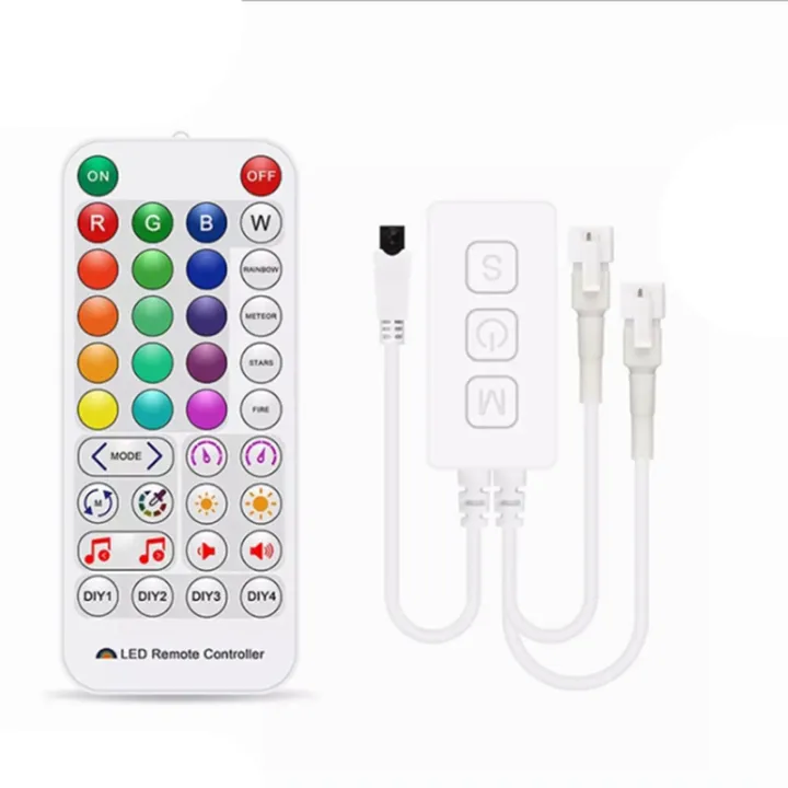 SP511E WiFi Music LED Controller for WS2812B WS2811 Addressable Pixel RGB LED Strip Dual Output ...