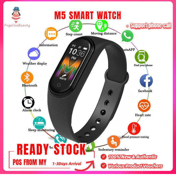 {NEW RELEASE} M5 Bluetooth Waterproof Smart Watch With Answer Phone ...