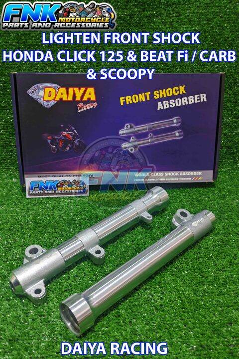 HONDA CLICK 125 / HONDA BEAT FI / CARB / HONDA SCOOPY LIGHTEN FRONT SHOCK OUTER TUBE SILVER ...