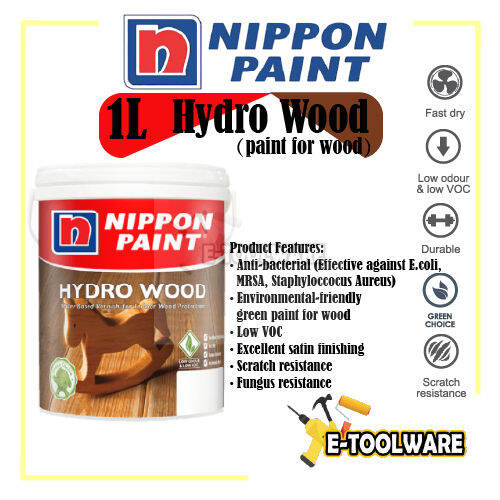 1L Nippon Paint Hydro Wood / Cat Varnish Asas Air Anti Calar | Lazada