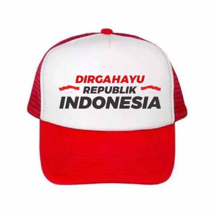 Topi Merah putih Topi logo Dirgahayu Hut Kemeriahan Kemerdekaan RI ...