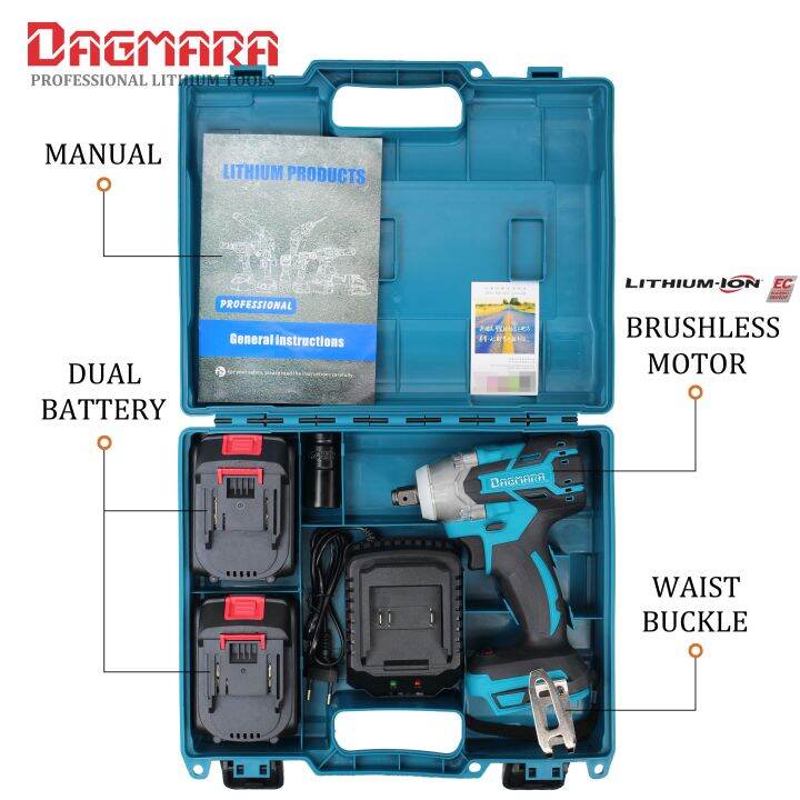 Dagmara 1/2 Inch Heavy Duty Cordless Impact Wrench Electric Impact ...