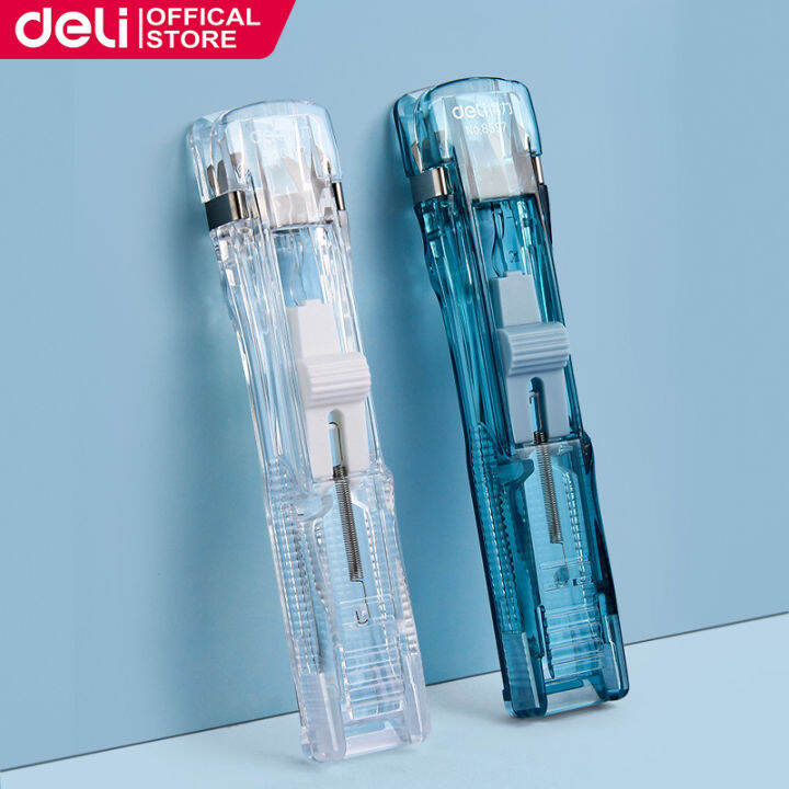 Deli Pusher Clamp Creative Stapler Reusable Seamless Book Paper Push ...